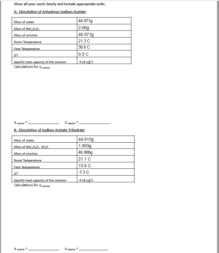 Solved Show all your work clearly and include appropriate | Chegg.com
