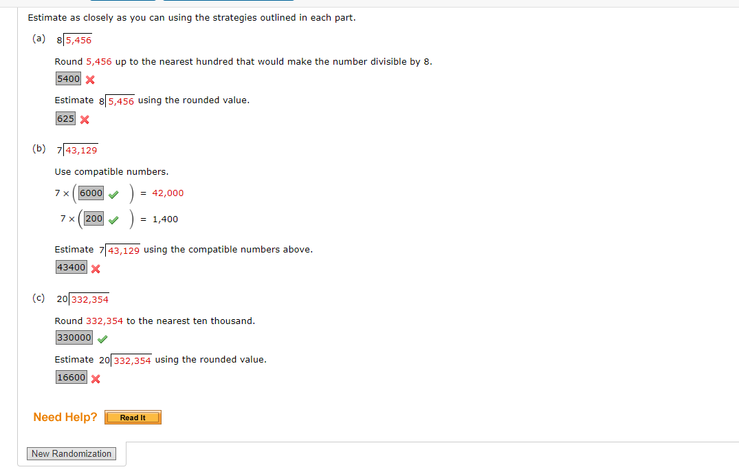 Solved Estimate as closely as you can using the strategies | Chegg.com