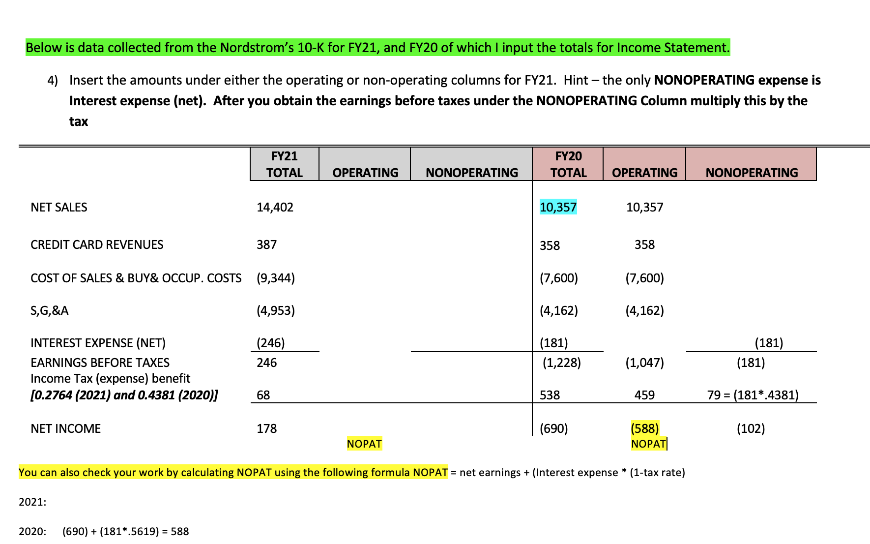 Solved Please Calculate the Earnings before taxes and the | Chegg.com