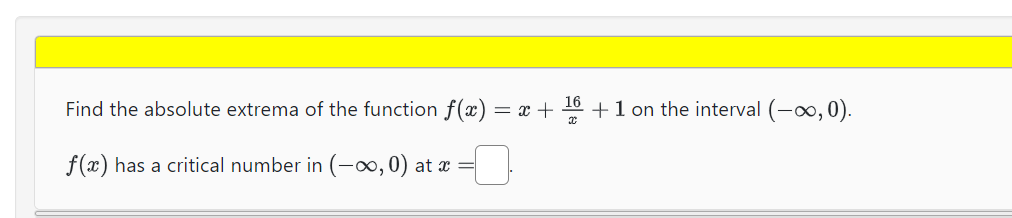 Solved Find the absolute extrema of the function | Chegg.com