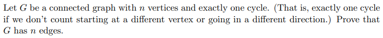 Solved Let G be a connected graph with n vertices and | Chegg.com