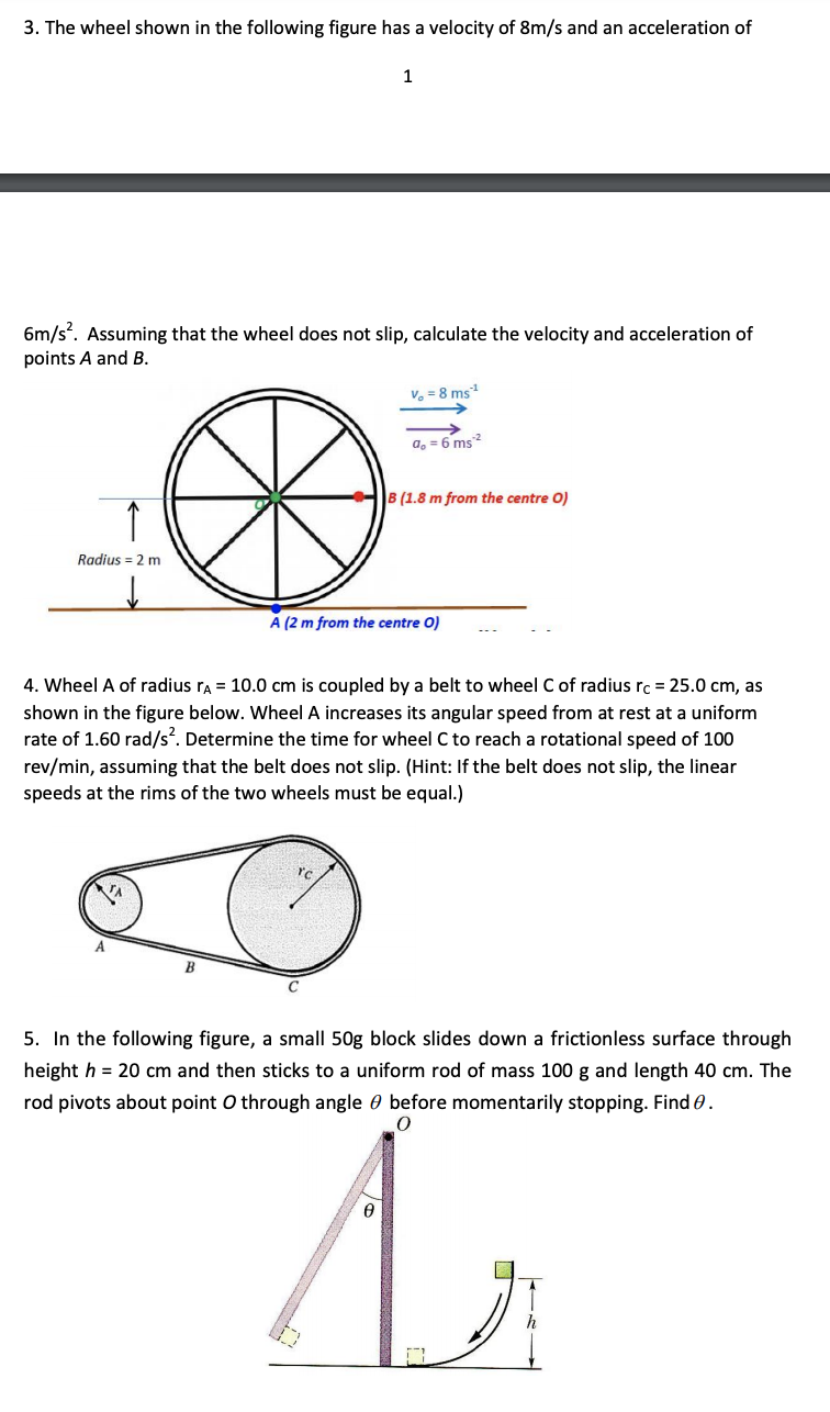 Solved 3. The wheel shown in the following figure has a | Chegg.com