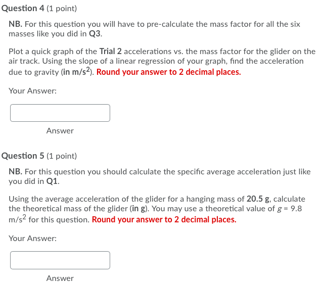 Solved 1) Motion on a linear air track A group of three | Chegg.com