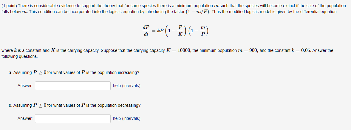 Solved (1 point) There is considerable evidence to support | Chegg.com