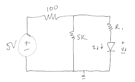 Solved Find R1,Vd and Id while using KCL, ﻿KVL, ﻿and Ohm's | Chegg.com