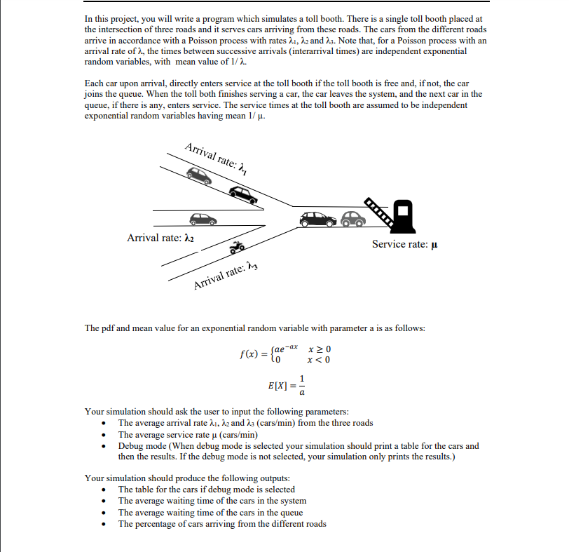 In this project, you will write a program which | Chegg.com