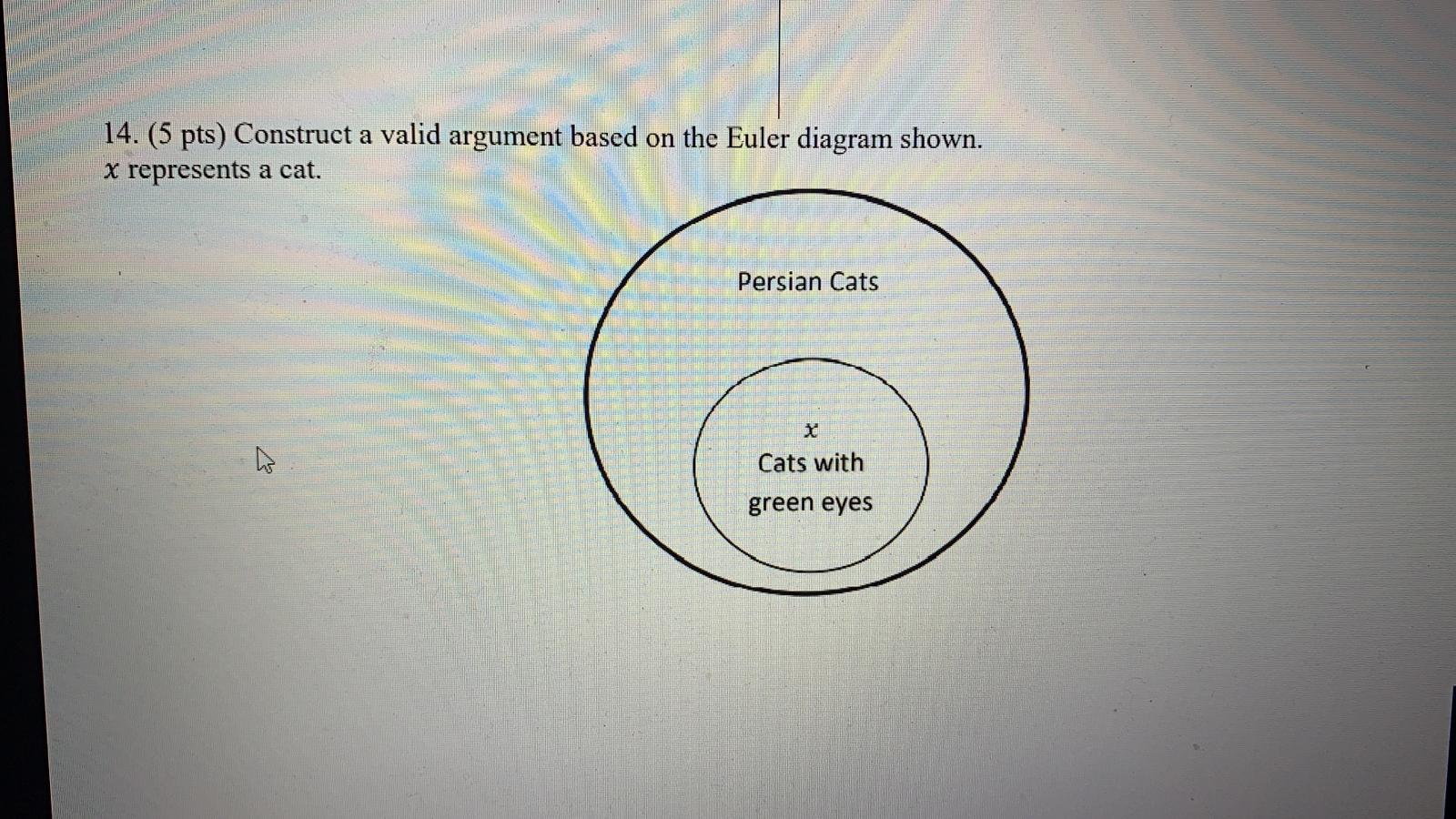 Solved 14. (5 pts) Construct a valid argument based on the | Chegg.com