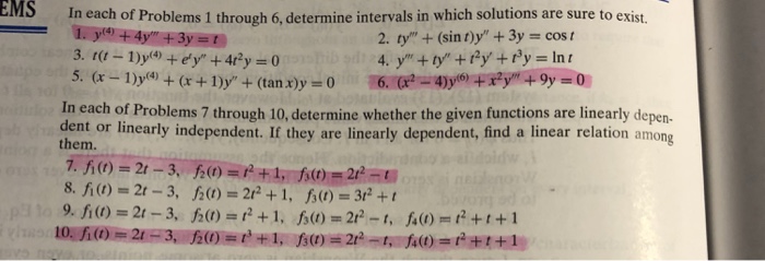 Solved CMS In each of Problems 1 through 6, determine | Chegg.com