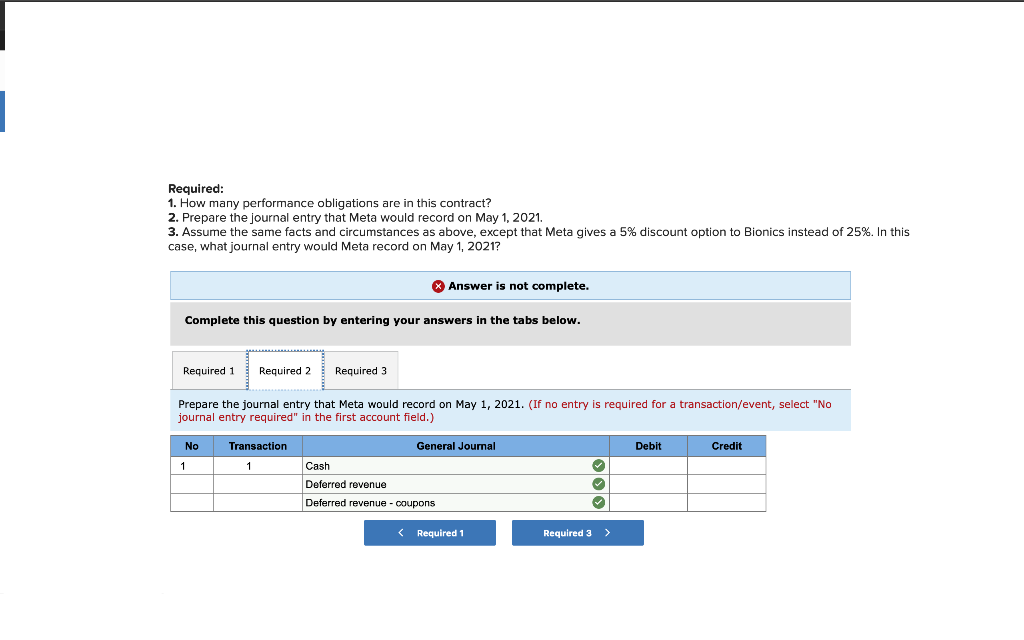 Solved Exercise 6 7 Algo Performance Obligations Customer
