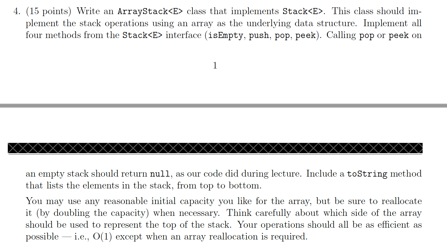 Solved public interface Stack { // Returns whether or | Chegg.com