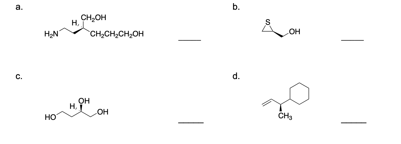 Solved Orgo 1Configuration. For each stereogenic center in | Chegg.com