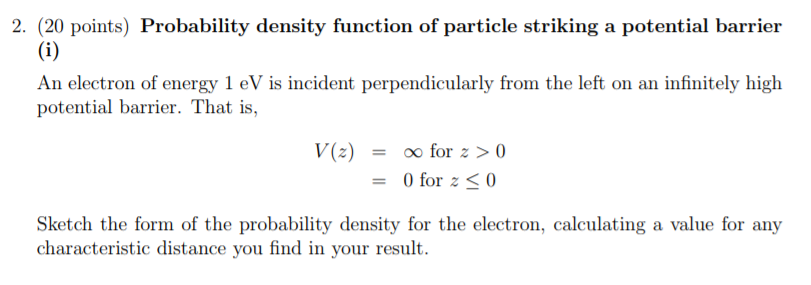 Solved 2. (20 points) Probability density function of | Chegg.com