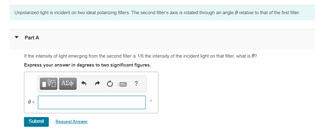 Solved Unpolarized light is incident on two ideal polarizing | Chegg.com
