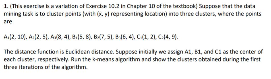 Solved 1. (This exercise is a variation of Exercise 10.2 in | Chegg.com