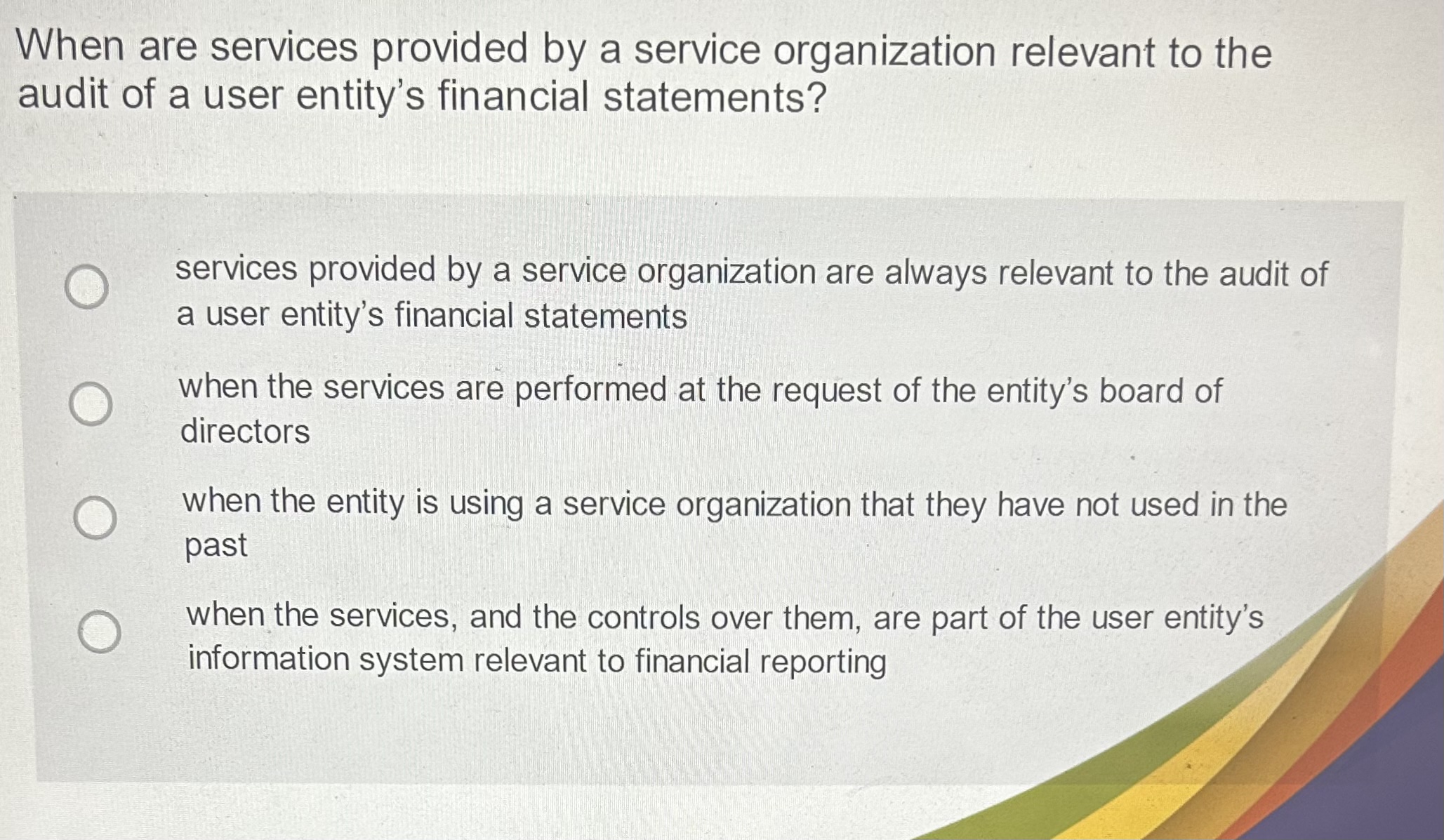 Solved Fill in the blank: If a user entity has implemented | Chegg.com