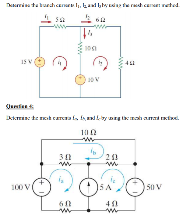 Solved Determine the branch currents I1, I2 and 13 by using | Chegg.com