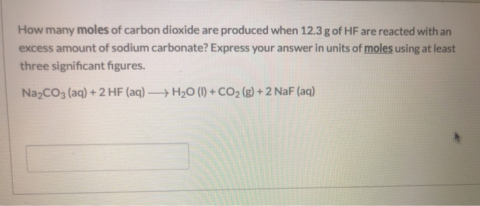 Solved How many moles of carbon dioxide are produced when | Chegg.com