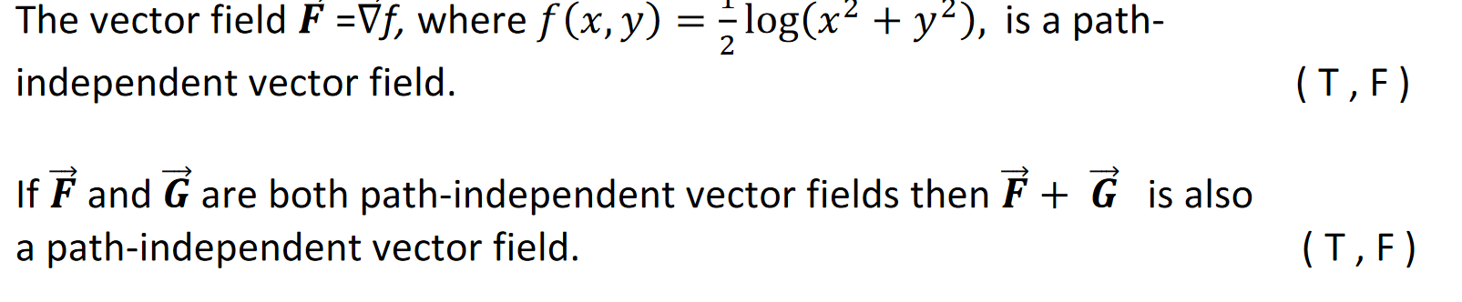 Solved The vector field F =Vf, where f(x, y) = { log(x+ + | Chegg.com