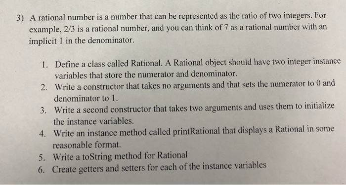 Solved 3) A rational number is a number that can be | Chegg.com
