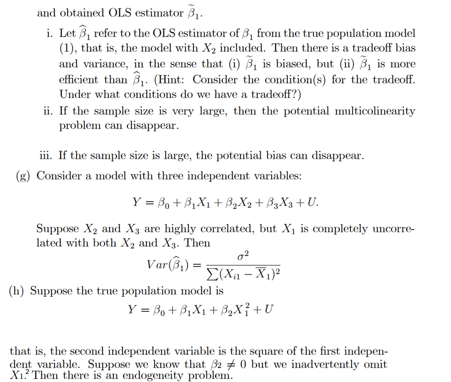 Solved 1. (True/False) Identify whether the following | Chegg.com