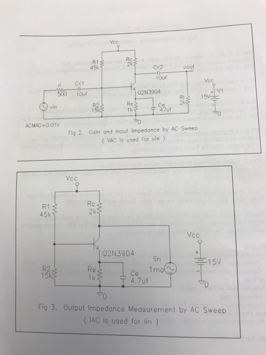 Solved PSpice Assignment #6: Common Emitter Amplifier Part | Chegg.com