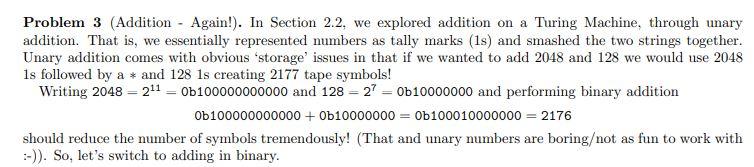 Problem 3 (Addition - Again!). In Section 2.2, we | Chegg.com