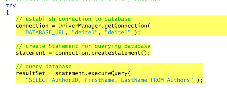 Solved // process query results ResultSetMetaData metadata = | Chegg.com
