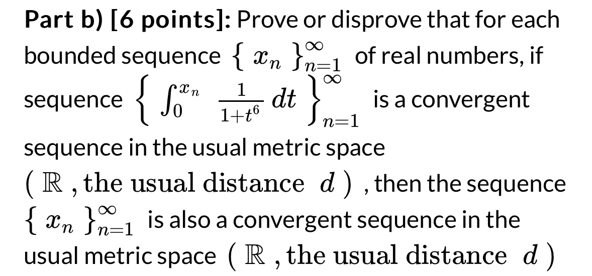 Solved Part b) [6 points]: Prove or disprove that for each | Chegg.com