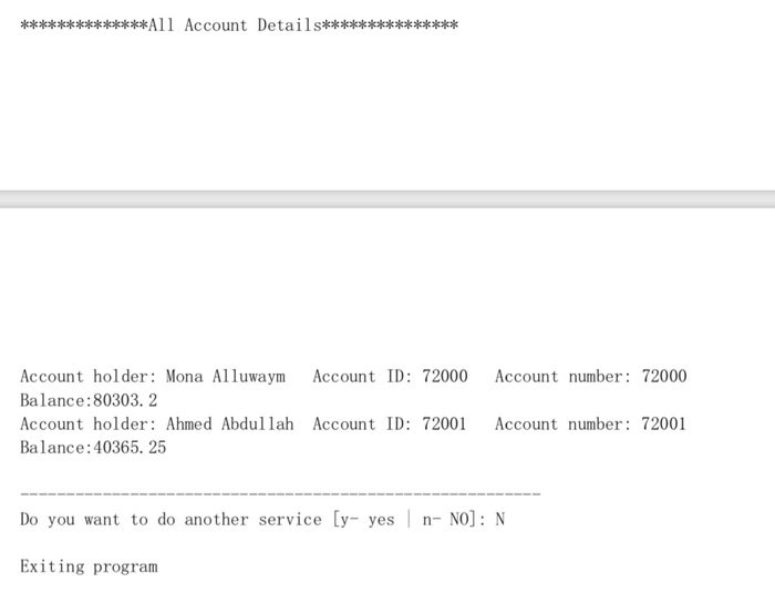 Write a java program that mange JUC Bank accounts | Chegg.com