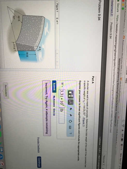 Solved https://session.maste 9.94 Problem 9.94 Part A a | Chegg.com