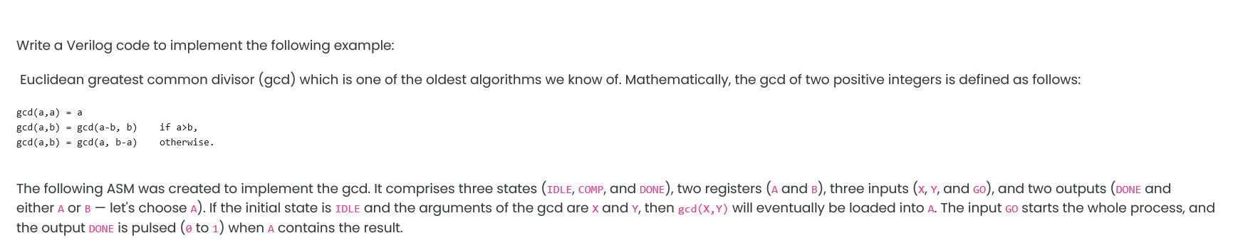 Solved Write a Verilog code to implement the following | Chegg.com