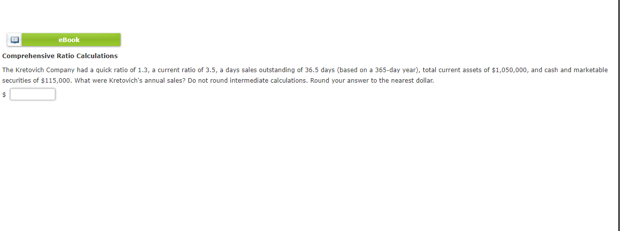 Solved Comprehensive Ratio Calculations securities of | Chegg.com