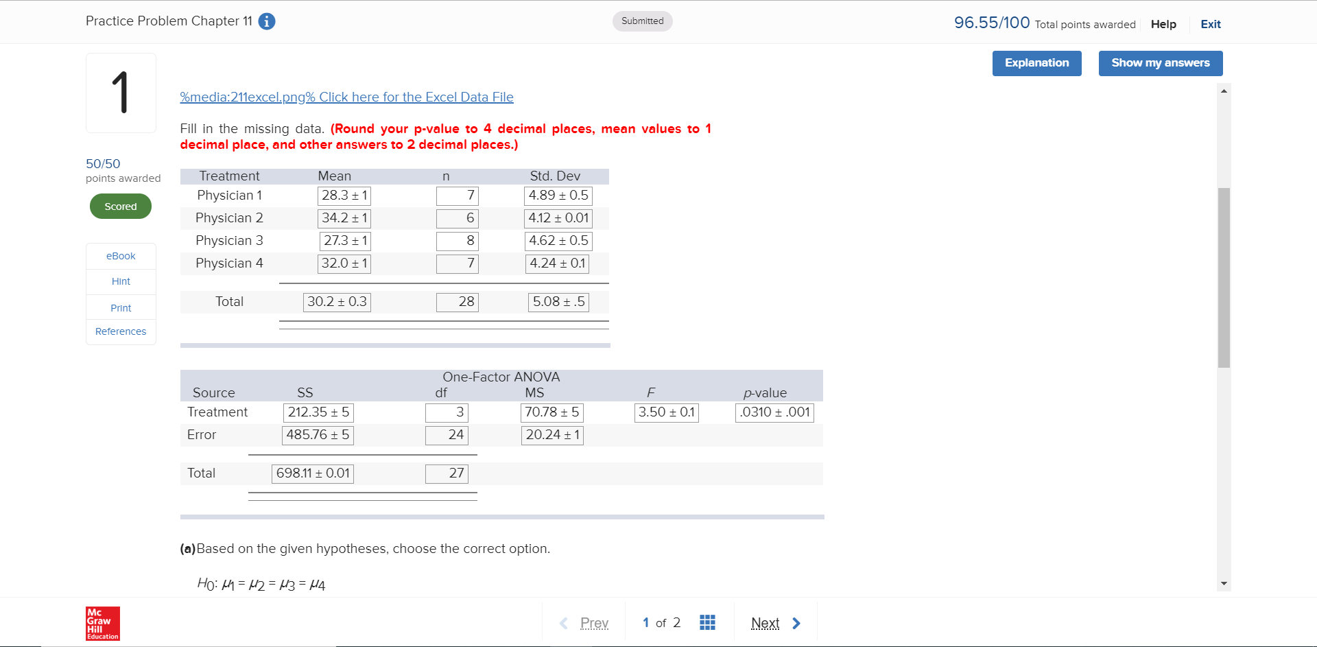 i want to know the process of total mean, total | Chegg.com