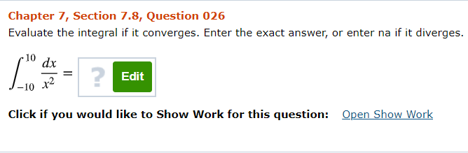 Solved Chapter 7, Section 7.8, Question 026 Evaluate the | Chegg.com