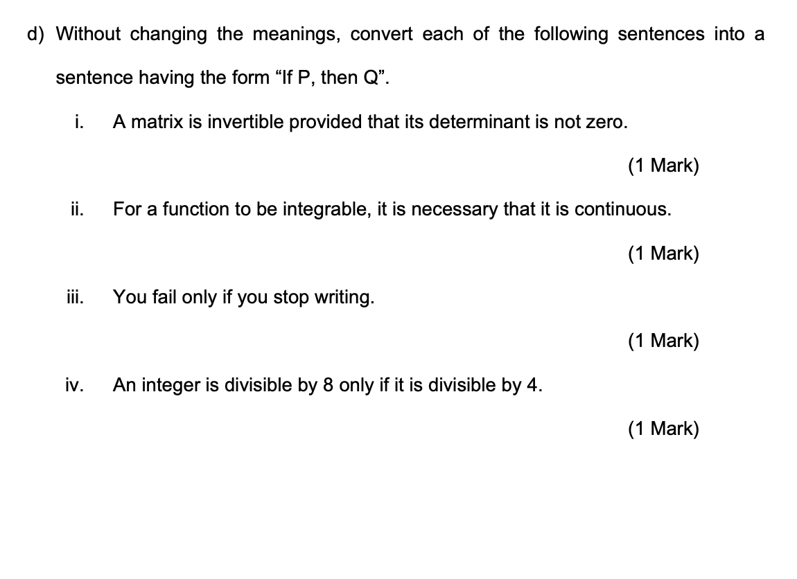 Solved QUESTION 1 (20 Marks) a) Write the following as | Chegg.com