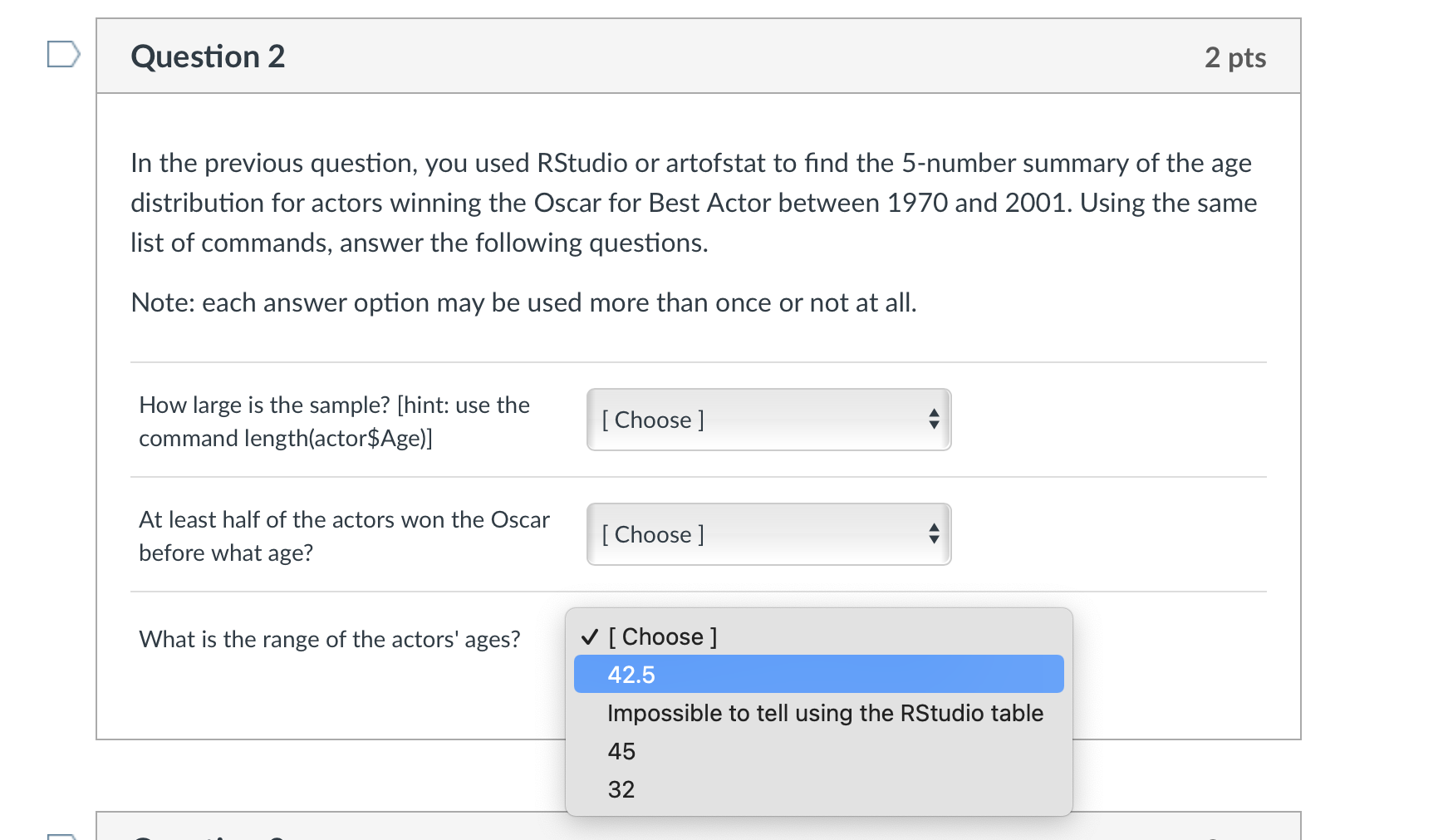 Solved Descriptive Statistics: \begin{tabular}{ccccccccc} | Chegg.com