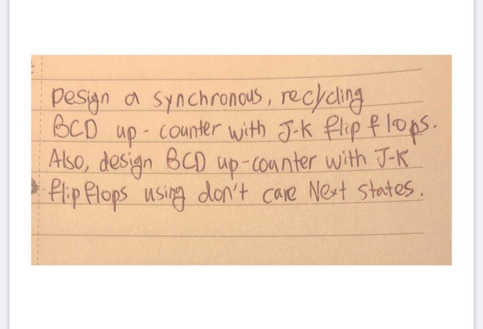 Solved Design a synchronous, recycling BCD up-counter with | Chegg.com