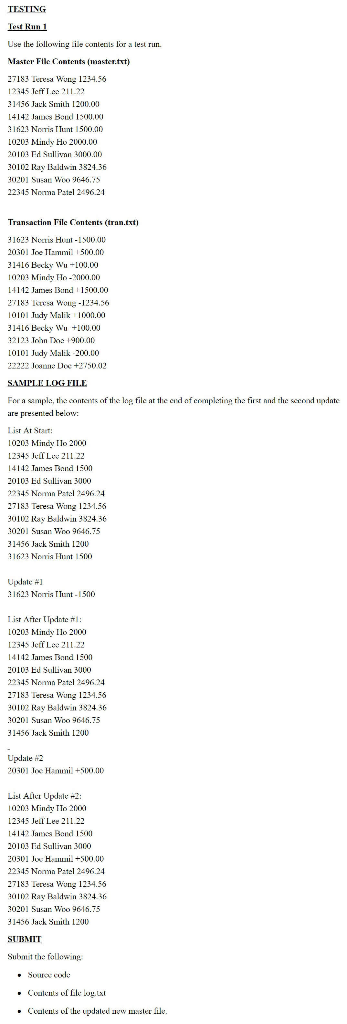Solved TITLE Updating Accounts Using Doubly Linked List | Chegg.com