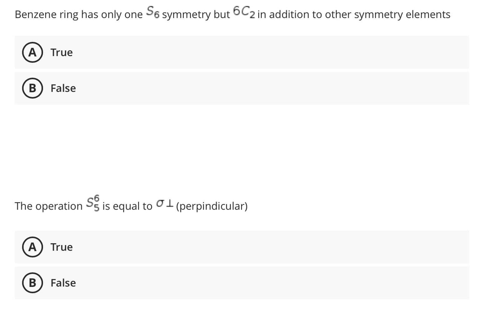 Solved Benzene ring has only one so symmetry but 6C in | Chegg.com