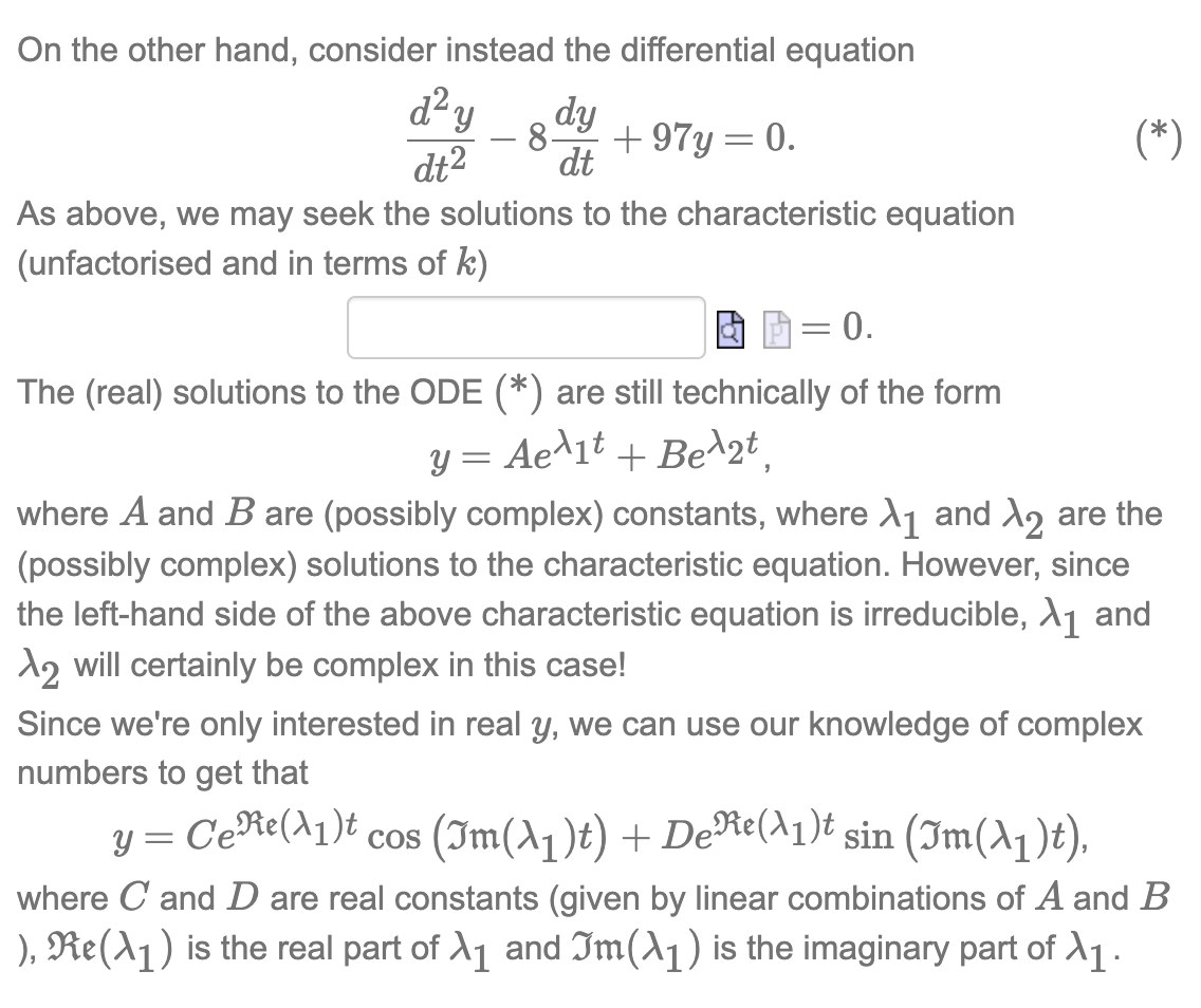 Solved In this question, consider the differential equation | Chegg.com