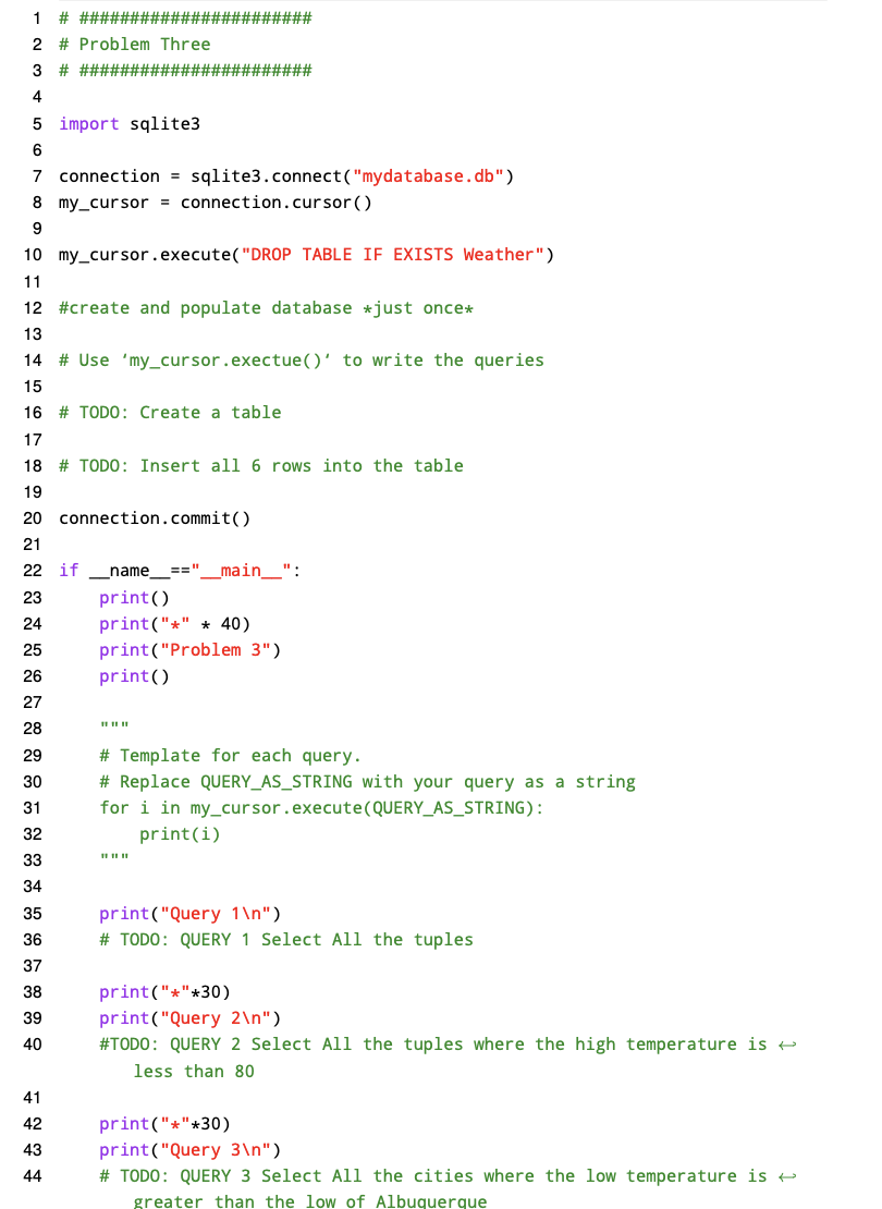 Solved Problem 3: Queries In class we were introduced to SQL | Chegg.com