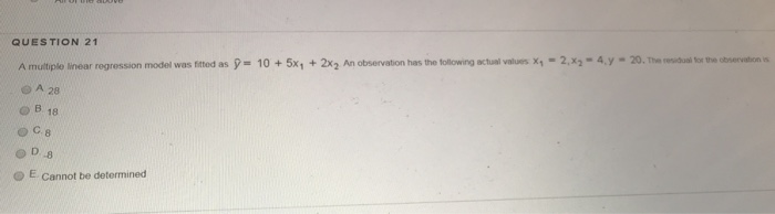 Solved QUESTION 21 ng actual vatus x1-2, x2 . 4. y-20. | Chegg.com