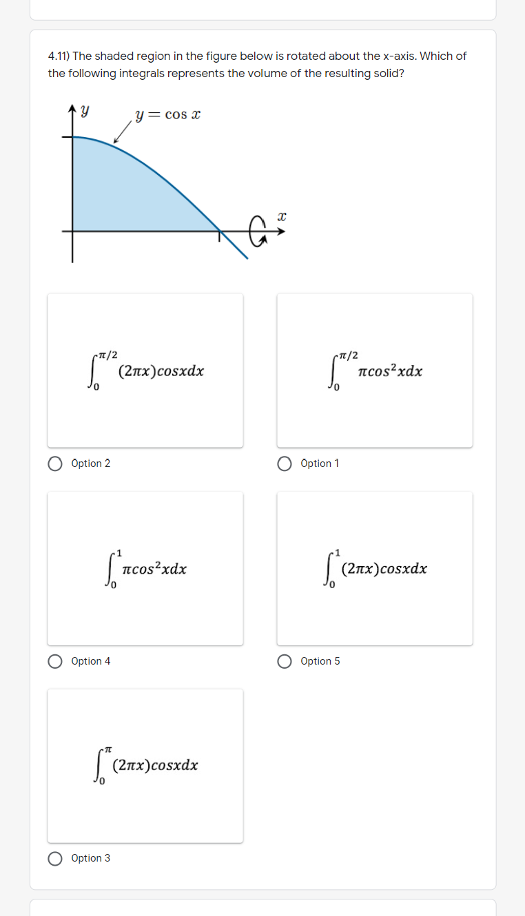 Solved 4.11) The shaded region in the figure below is | Chegg.com