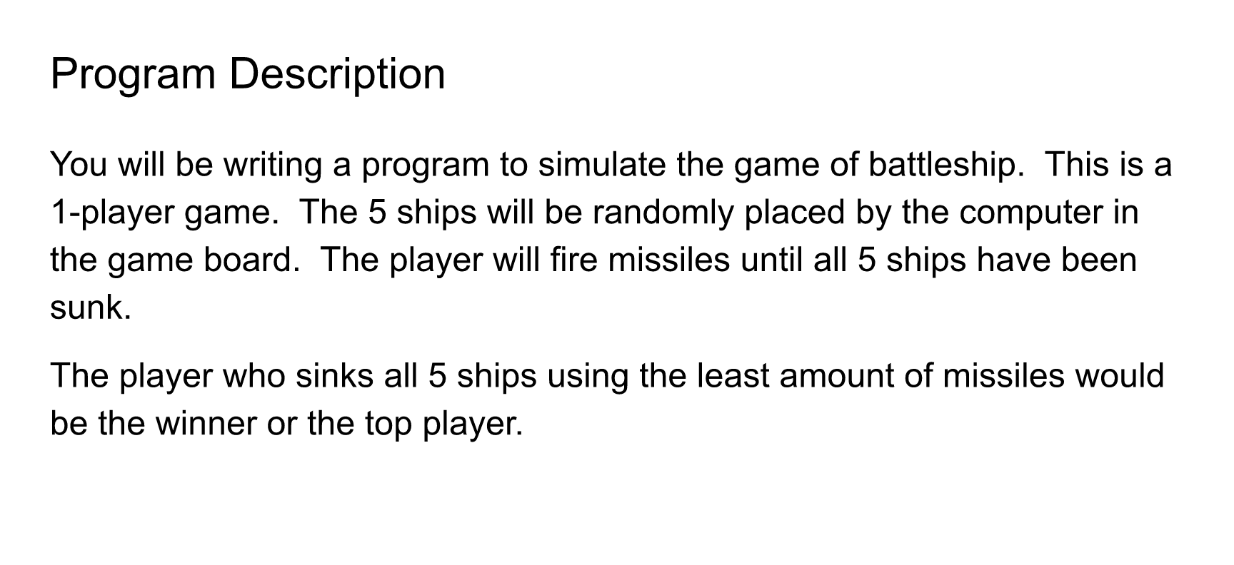 Solved Program Description You will be writing a program to | Chegg.com