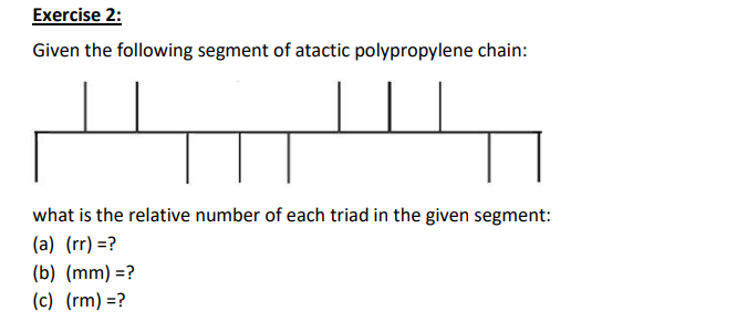 Solved Exercise 2: Given the following segment of atactic | Chegg.com