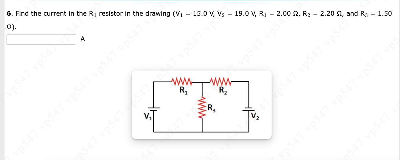 Solved Find the current in the R1 ﻿resistor in the drawing , | Chegg.com