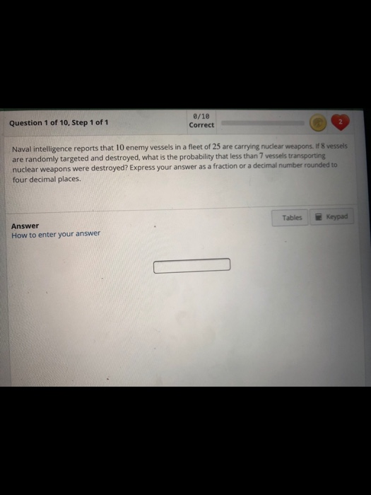 Solved Question 1 of 10, Step 1 of 1 0/10 Correct Naval | Chegg.com