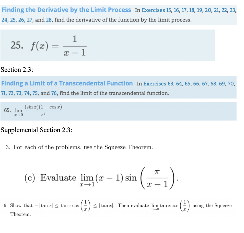 Solved Finding the Derivative by the Limit Process In | Chegg.com