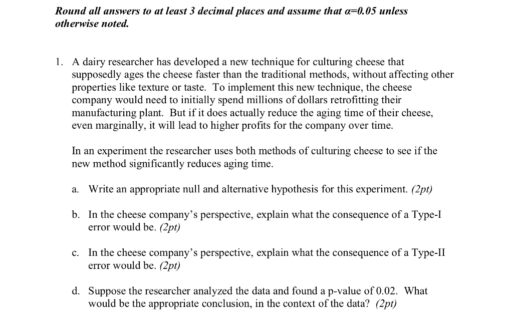 Solved Round all answers to at least 3 decimal places and | Chegg.com
