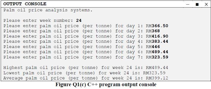 Solved Write the complete program to produce output as shown | Chegg.com